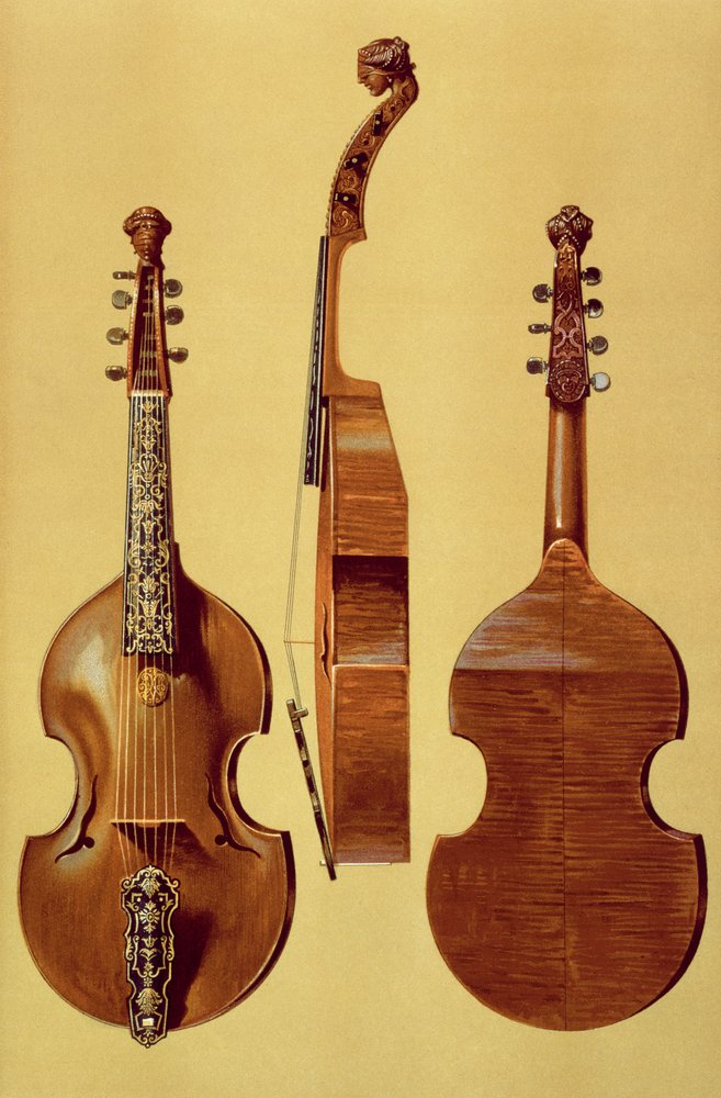 Viola d'Amore, 18th century, from 'Musical Instruments'