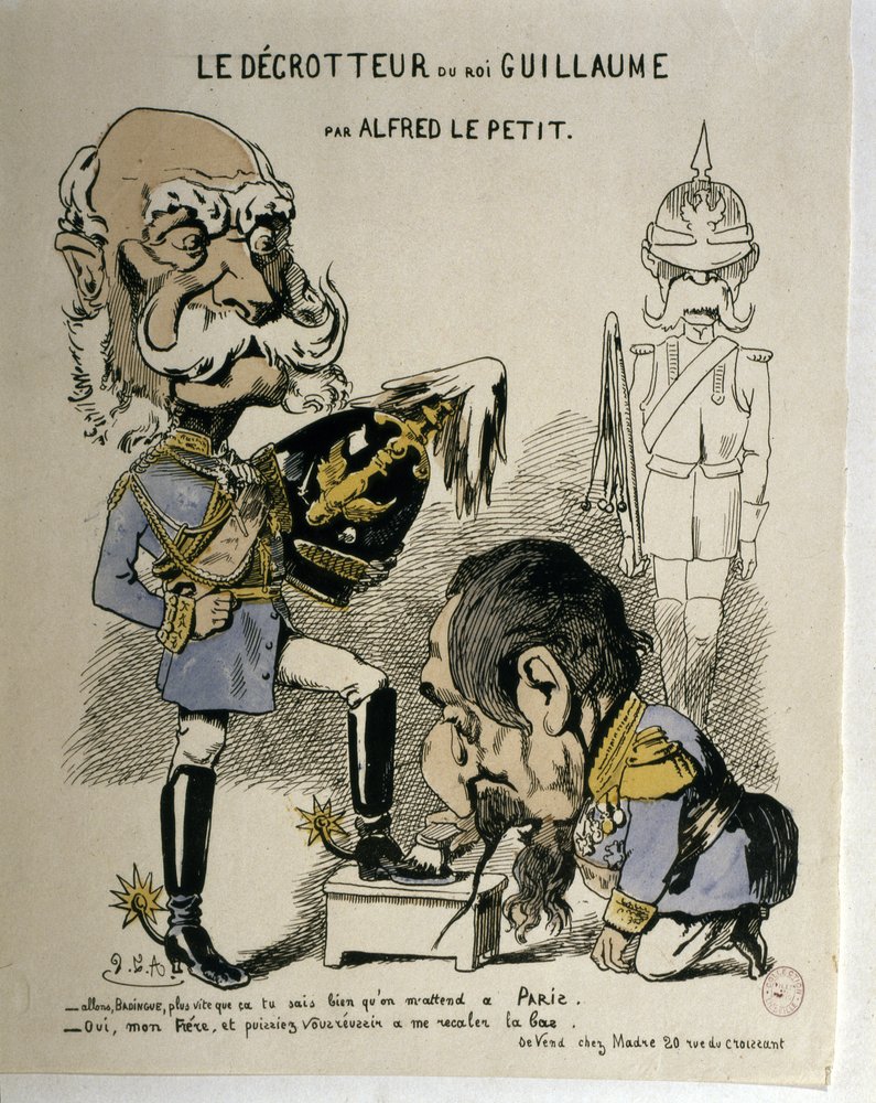 Franco-Prussian War: Caricature of Wilhelm I of Prussia and Napoleon ...