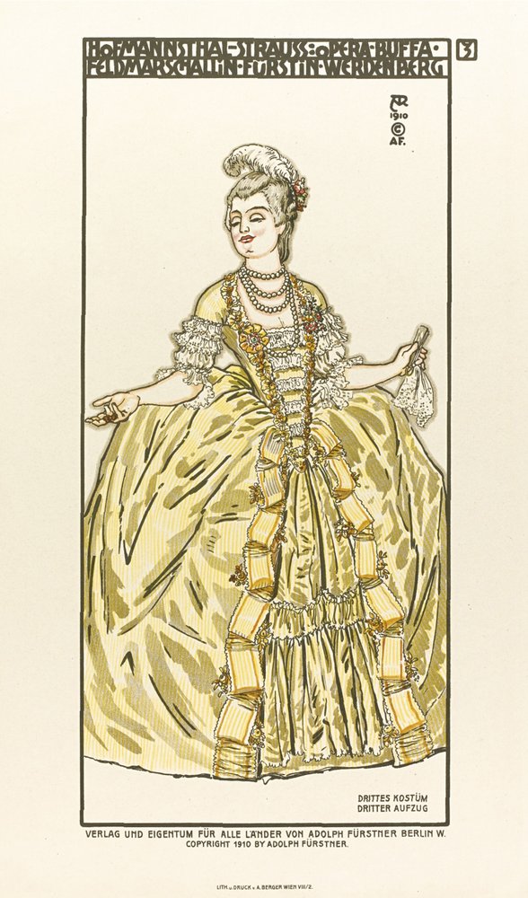Costume Design for the opera Der Rosenkavalier by Richard Strauss