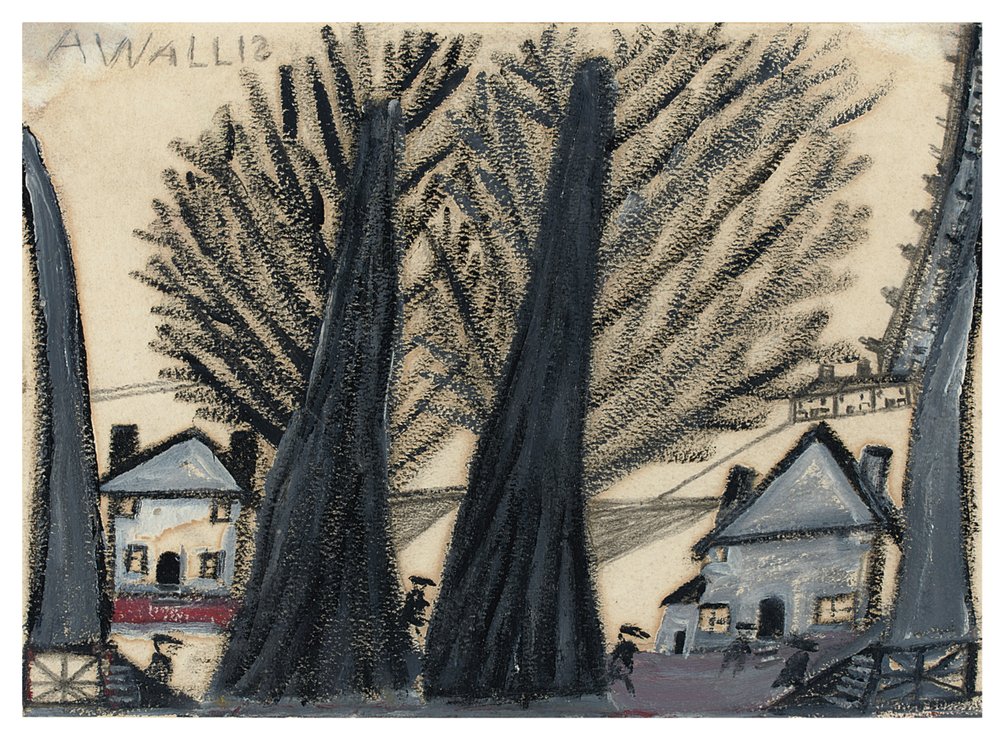 Two trees by Alfred Wallis: Highest-quality art reproduction