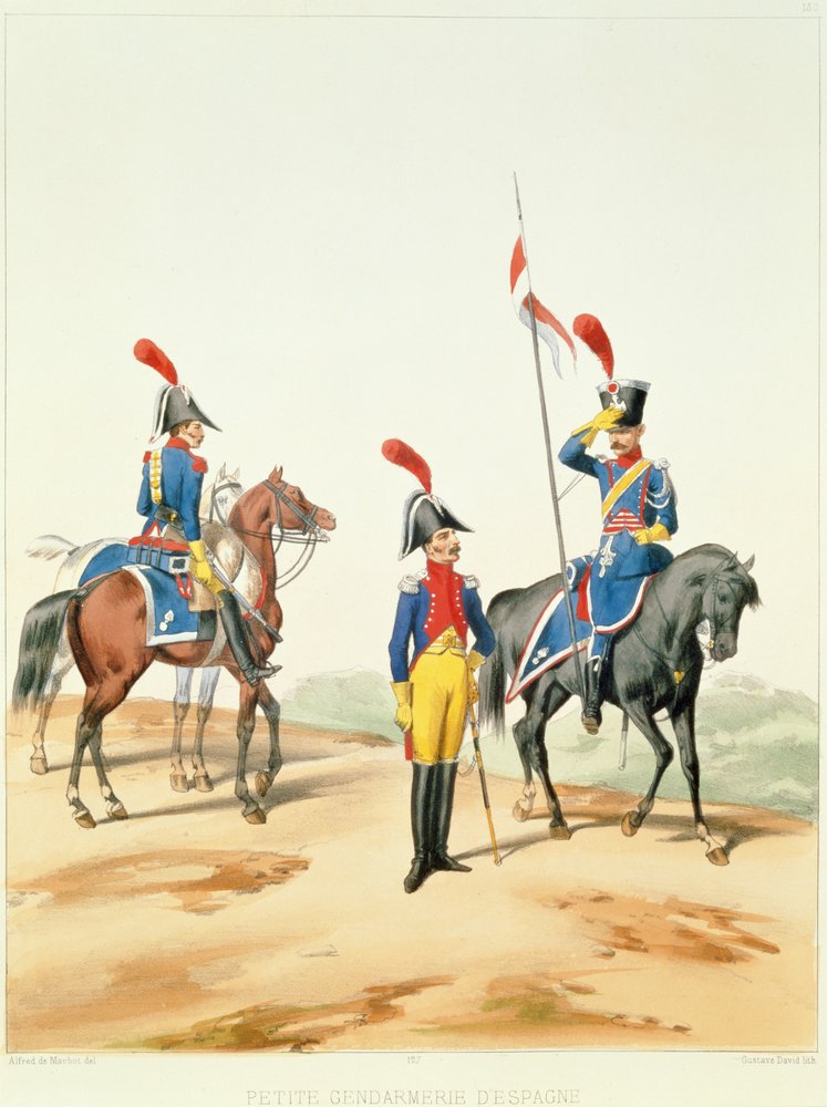 French Troops, Engraved by Gustave David, 1810