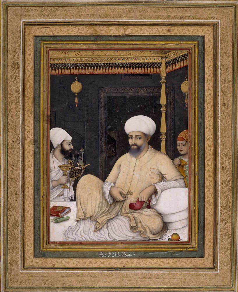 Sultan Ibrahim Adil Shah II Venerates a Sufi Saint, Bijapur, ca 1620-30