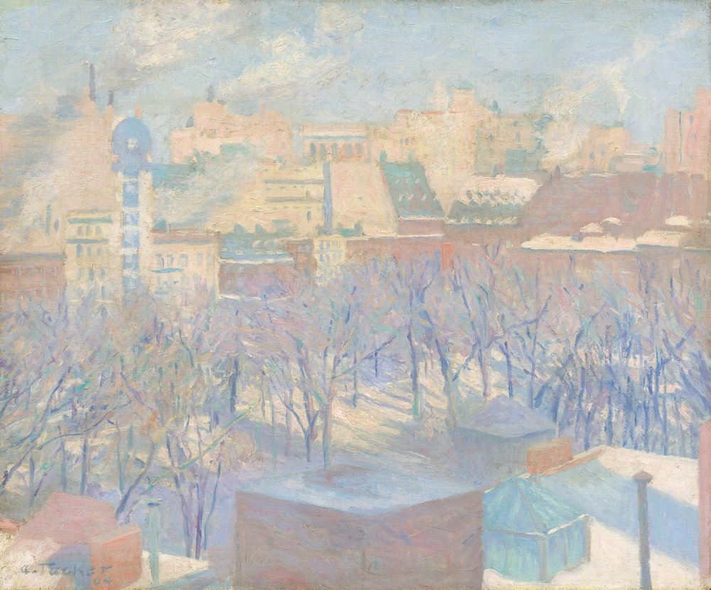Madison Square, Snow by Allen Tucker: Buy fine art print