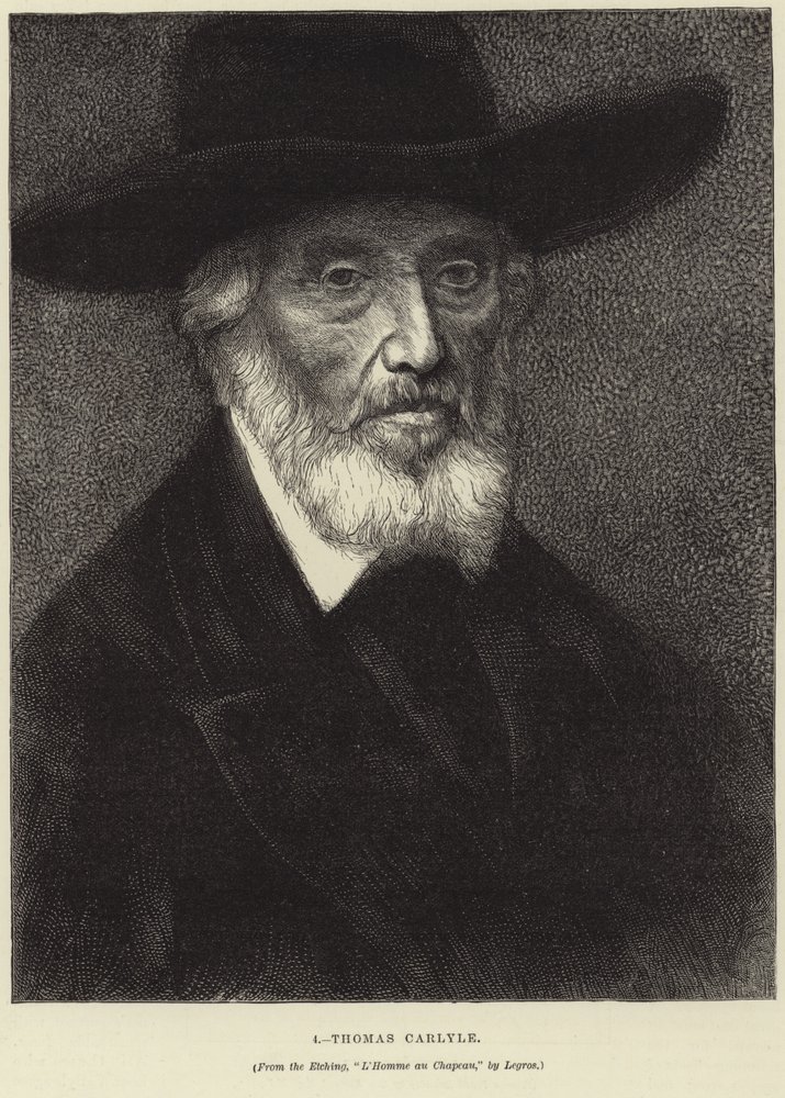 Portrait of Thomas Carlyle by Alphonse Legros