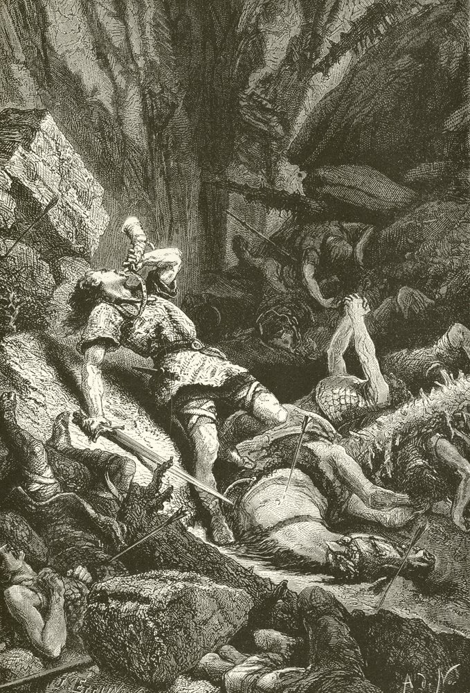 Roland at Roncesvalles by Alphonse Marie de Neuville