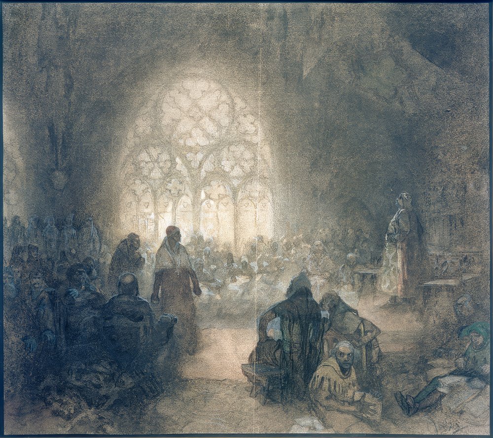 George of Podebrady and Papal Legate F. de Valle, 1462