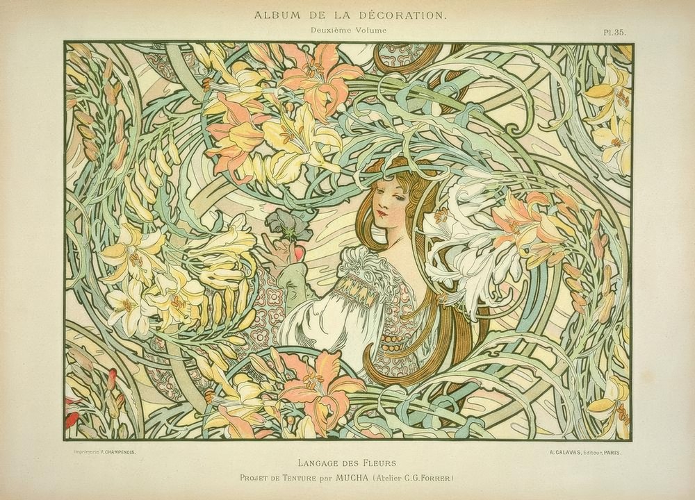 Lily by Alphonse Mucha: Premium art reproduction