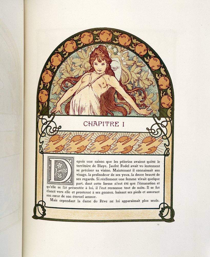Page from Ilsee, Princess of Tripoli, 1897 by Alphonse Mucha