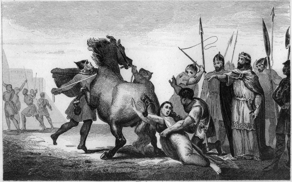 The death of queen Brunhilda of Austrasia, a Visigothic princess ...