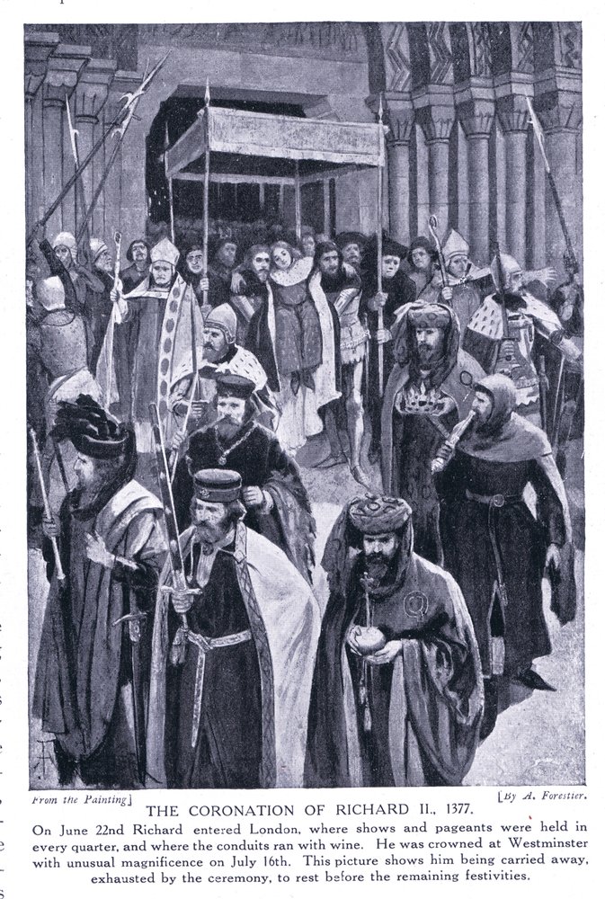 Coronation of Richard II AD1377 by Amedee Forestier