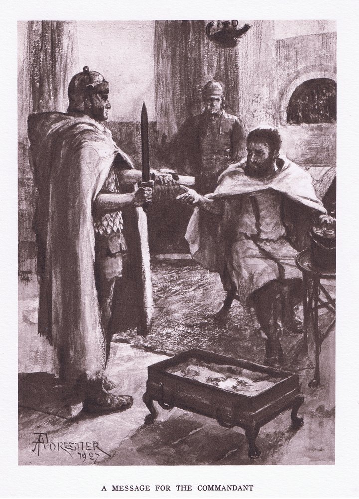 A Message from the Commandant (illustration from The Roman Soldier)