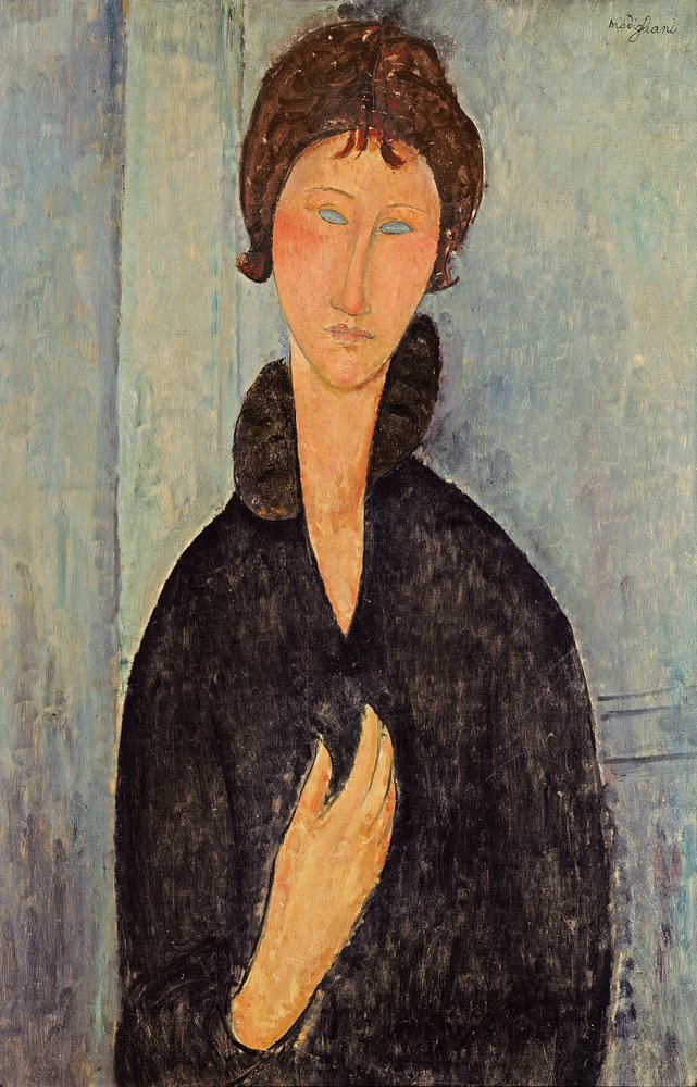 Woman with Blue Eyes by Amedeo Modigliani: Fine art print