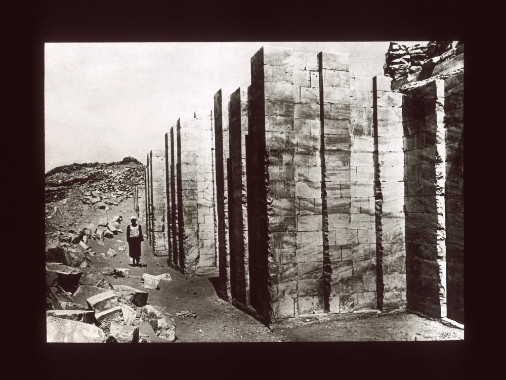 Limestone enclosure of the step pyramid, Sakkara, 3rd Dynasty