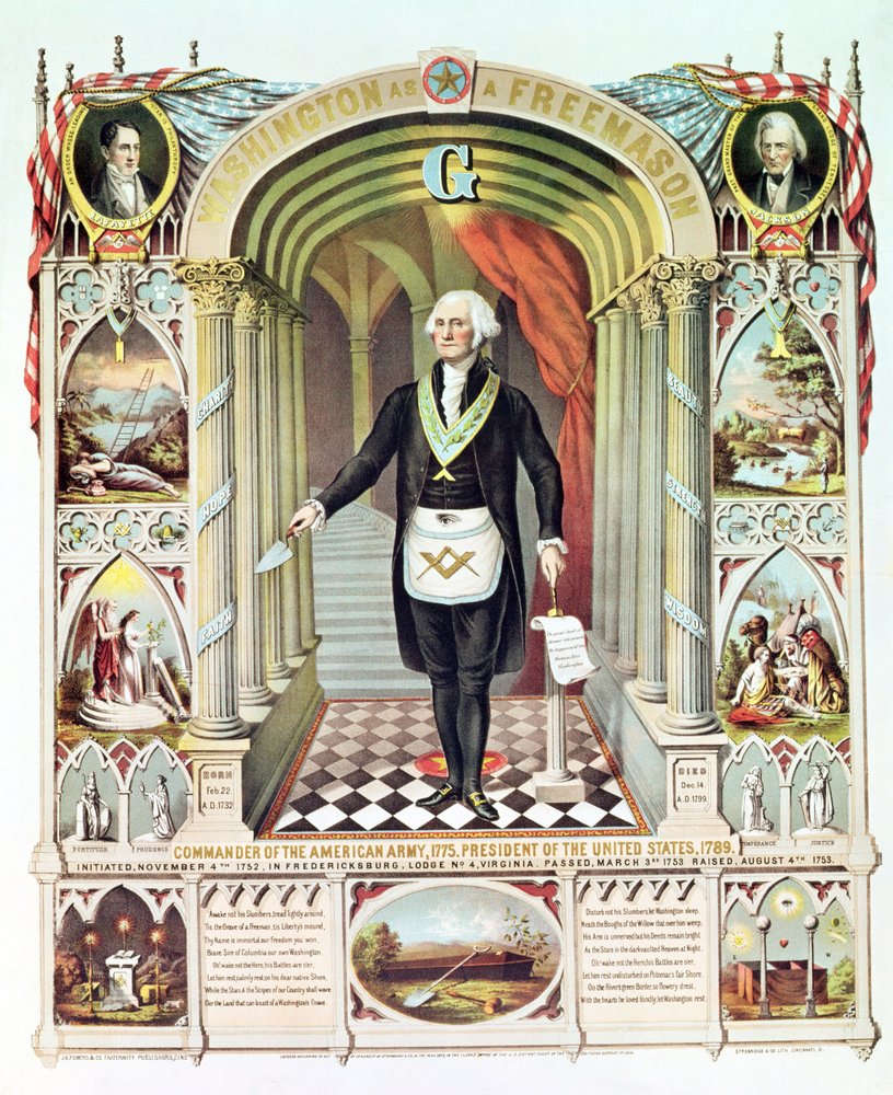 George Washington as a Freemason by American School