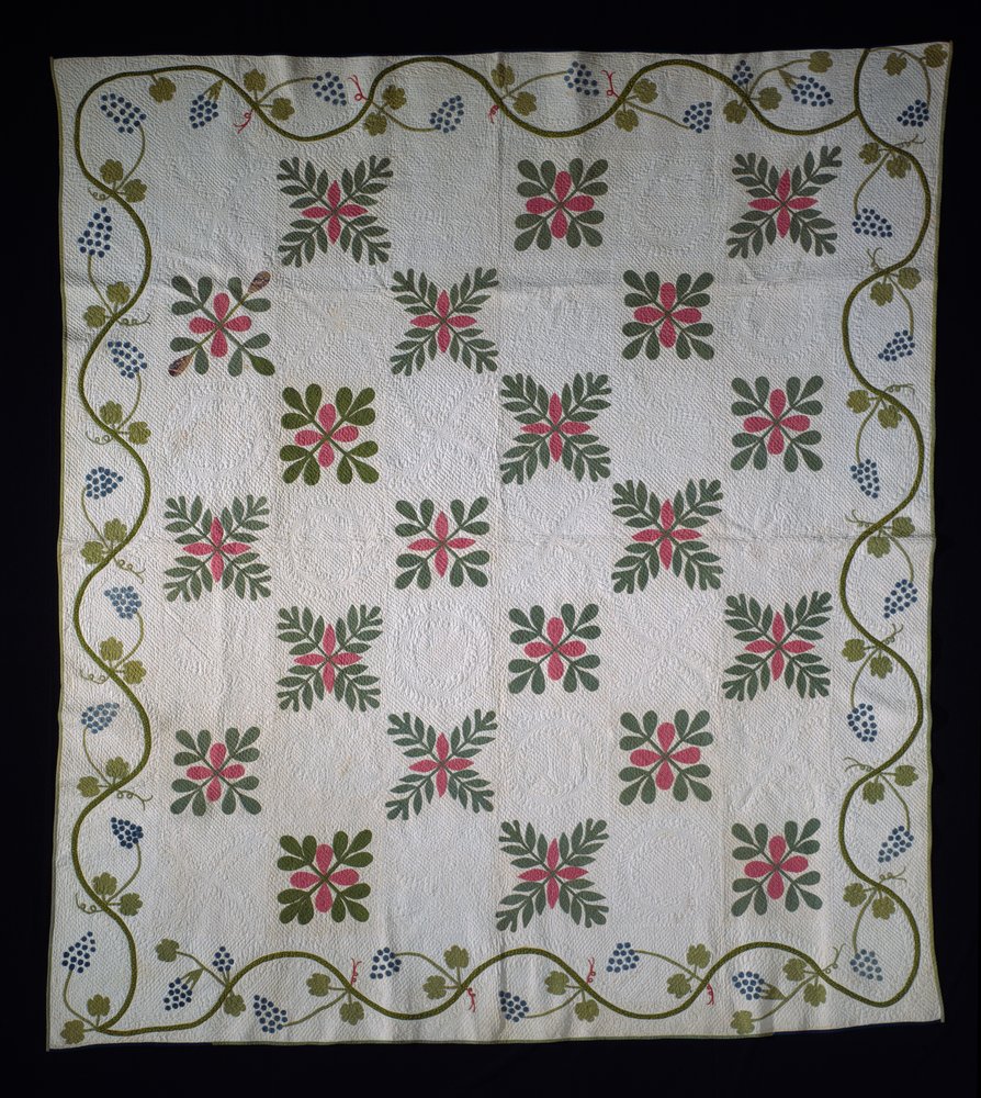 Surface applique quilt by American School: Fine art print