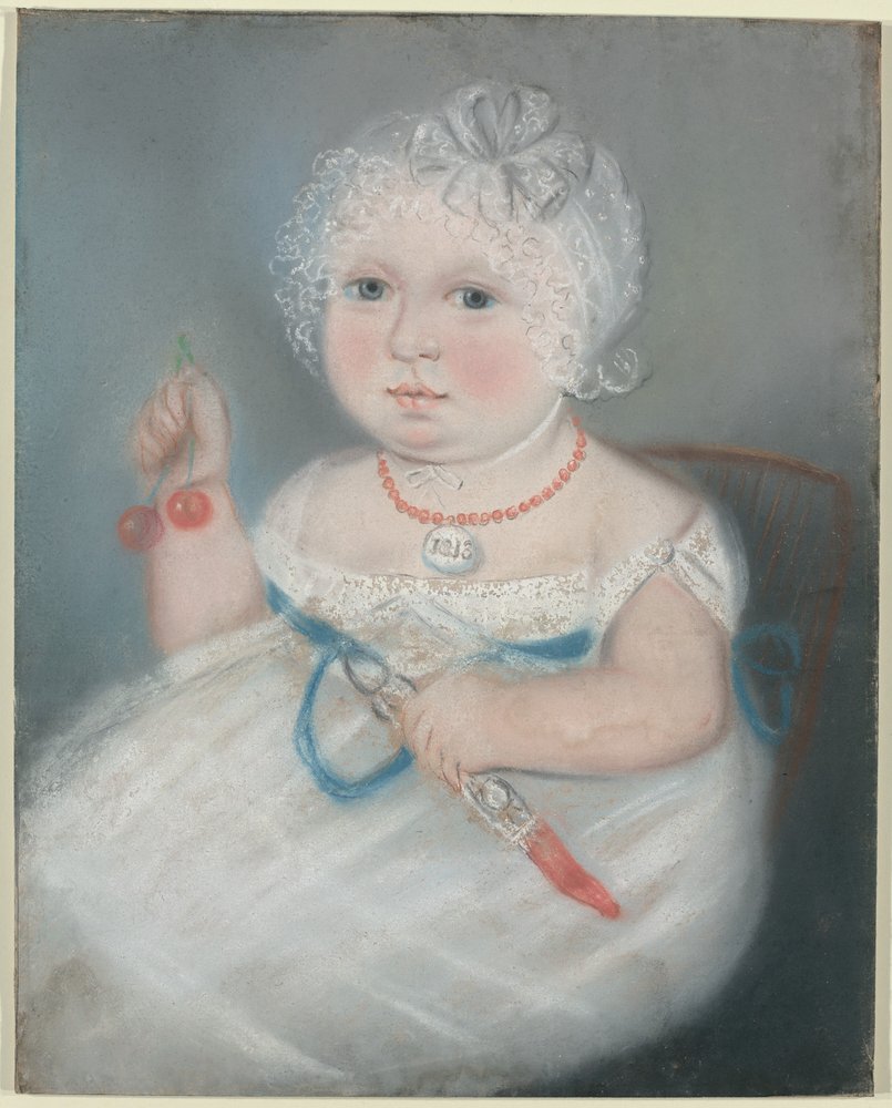 Baby with Locket by American 19th Century: Fine art print