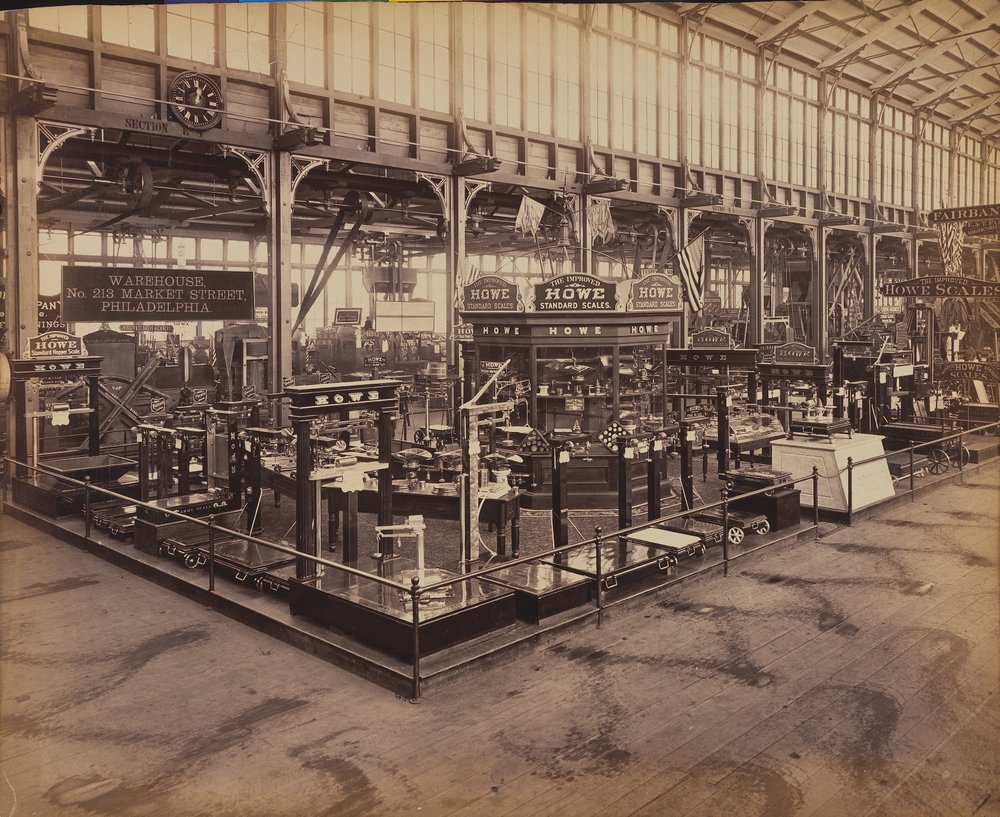 Howe Scale Co.'s Exhibit, Machinery Hall, Centennial International ...