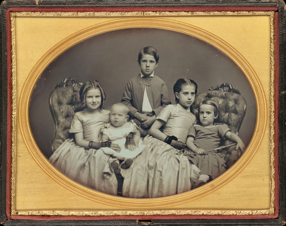 Portrait of Five Children, c. 1850 by American Photographer