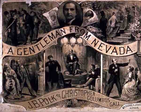 Advertisement for 'A Gentleman from Nevada', a Play by George H. Jessop