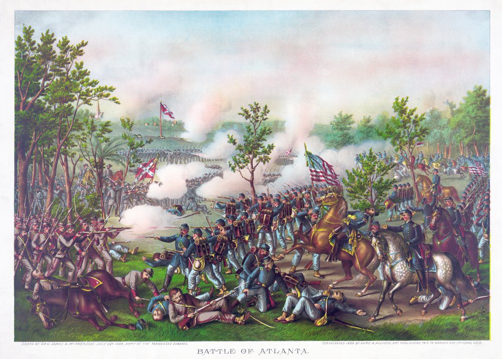 Battle of Atlanta by American School: Buy fine art print