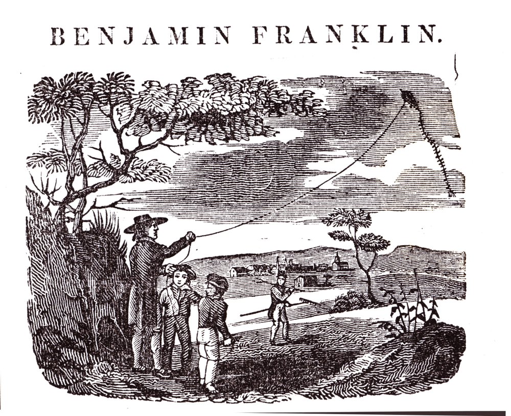 Benjamin Franklin Conducts His Kite Experiment