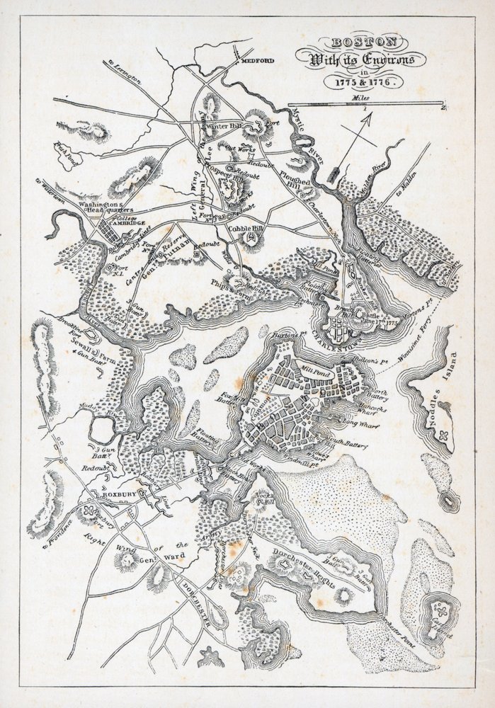 Boston and Its Environs in 1775 and 1776 by American School