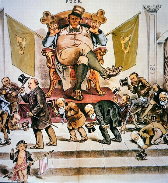 Cartoon depicting Irish political power in the United States, featured ...
