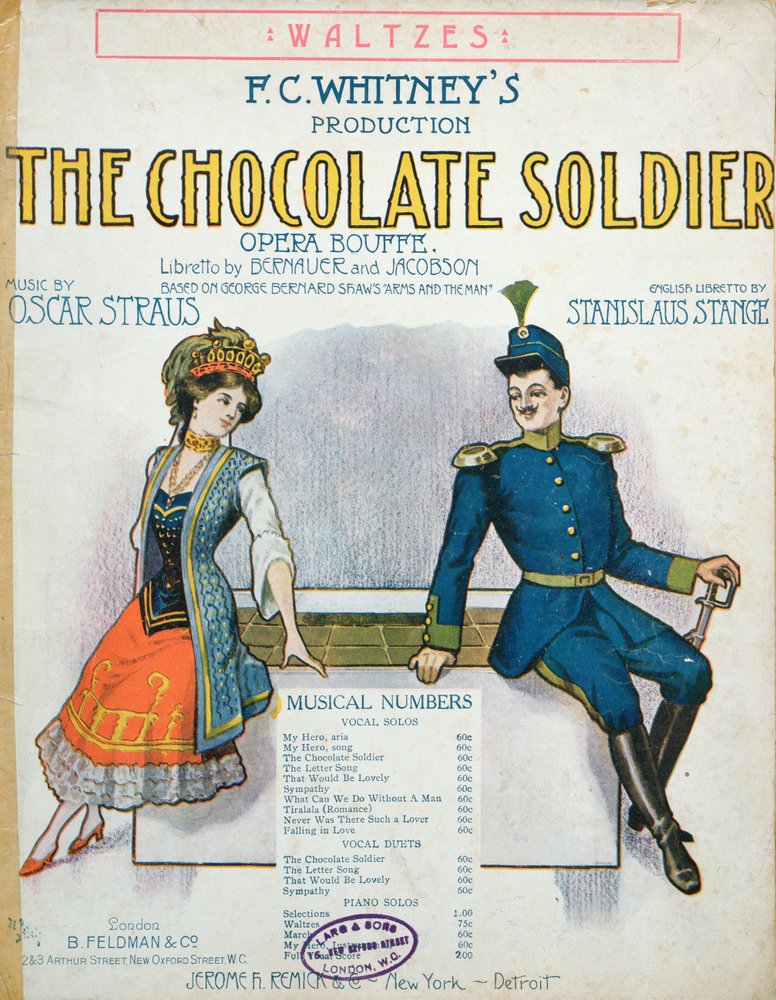 Cover of Score of The Chocolate Soldier, Operetta by Oscar Straus ...