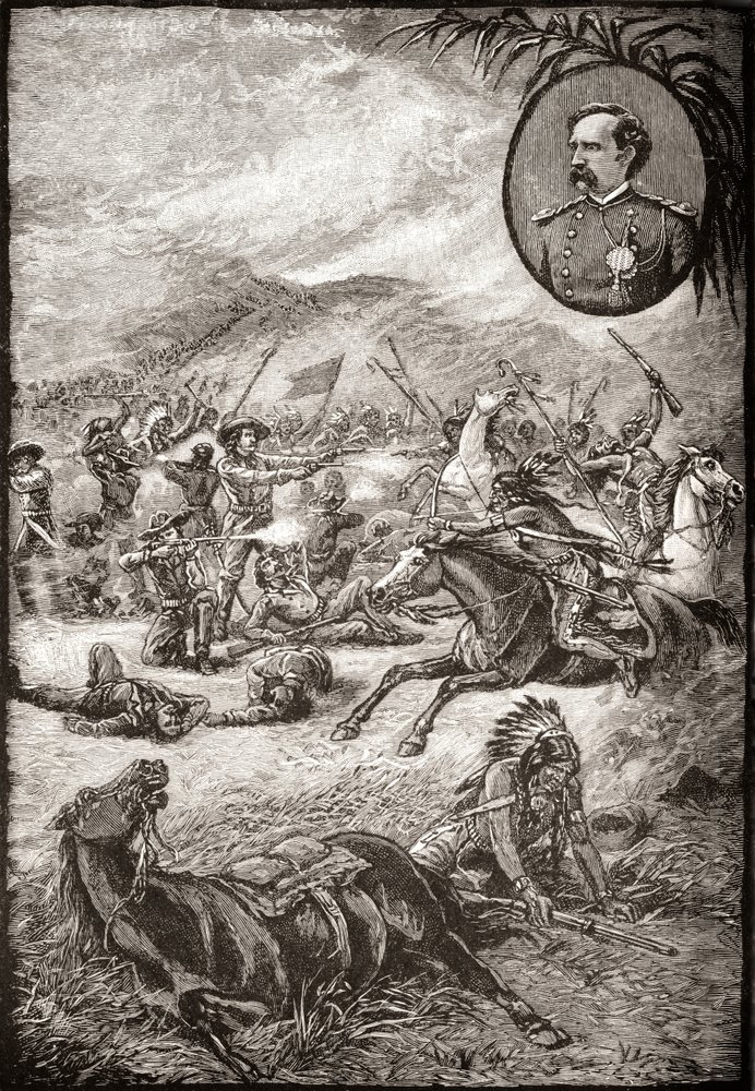 Death of General George Armstrong Custer and soldiers of the 7th ...