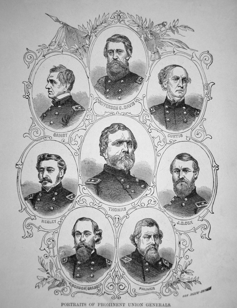 Eight prominent American Civil War Generals