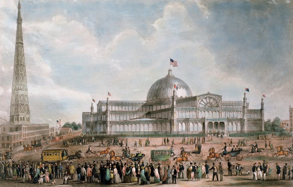 Exterior View of the New York Crystal Palace, 1853