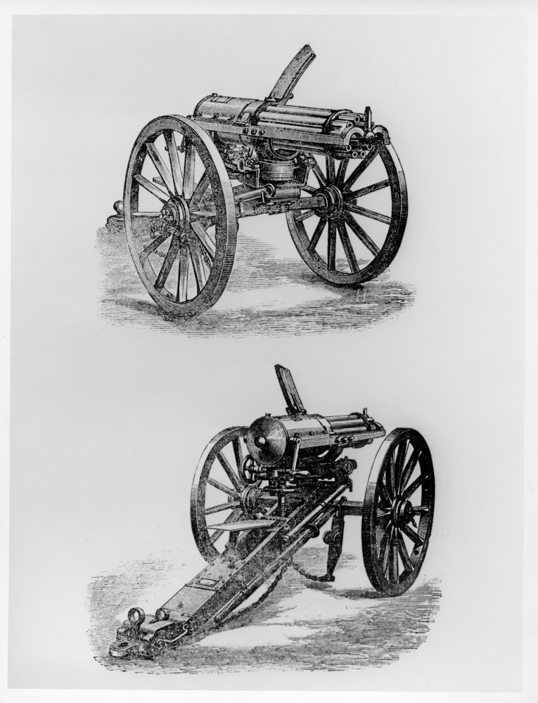 Gatling machine gun by American School: Buy fine art print