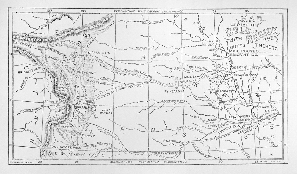Map of the Gold Region, Published in The Weekly
