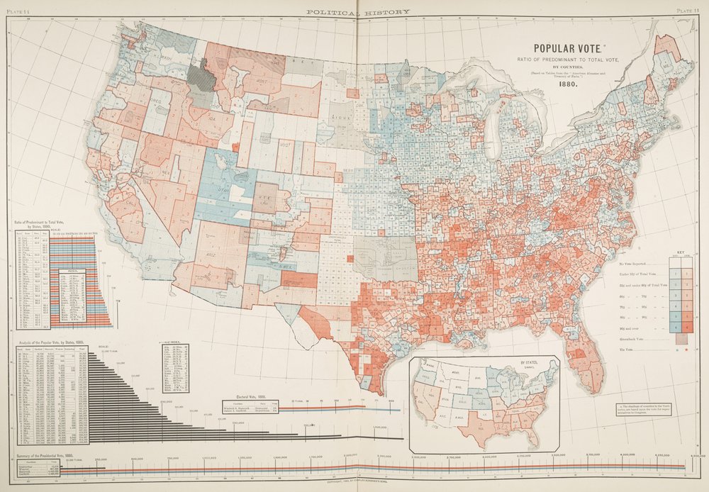 Political Map of the 1880 Election, Plate 11