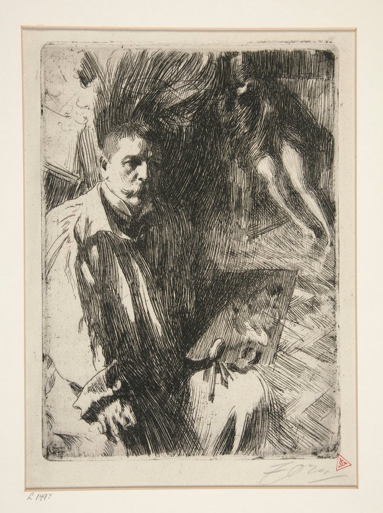Self-Portrait with Model II by Anders Leonard Zorn