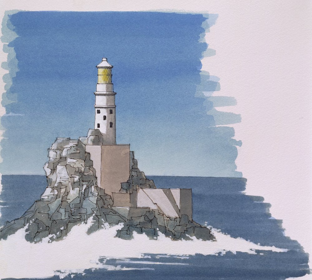 Fastnet Rock Lighthouse, Ireland by Andras Kaldor