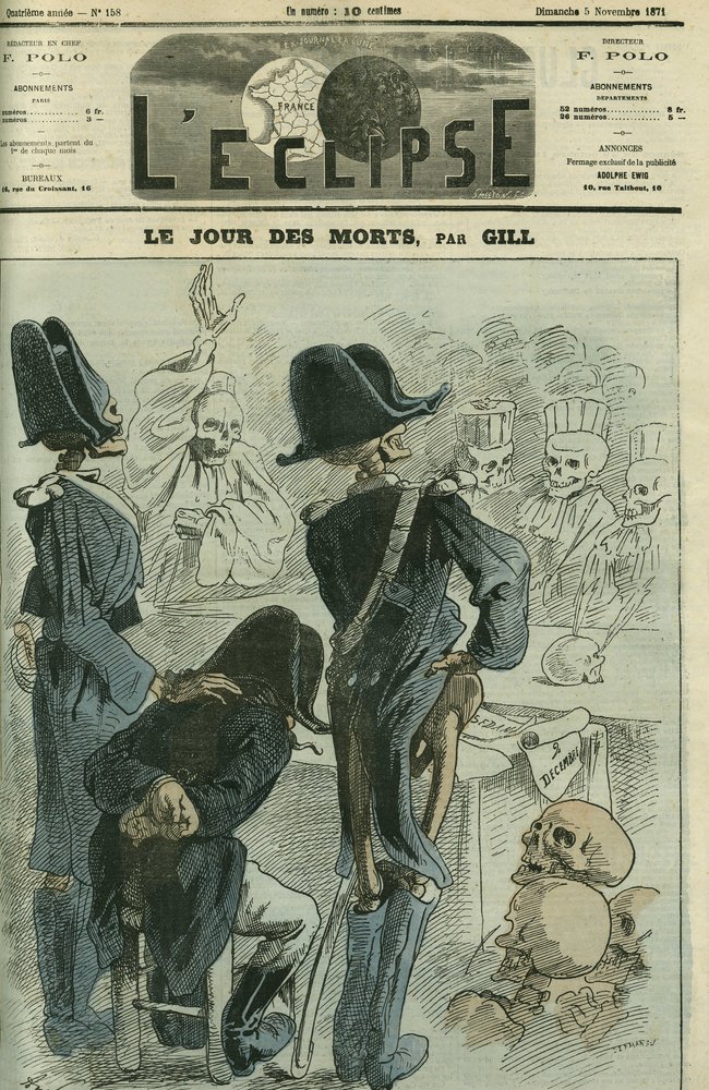 On the day of the dead, Napoleon III judged before a skeleton assembly