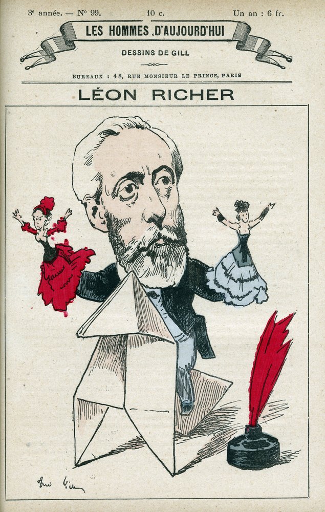 Portrait of Leon Richer, a French journalist and intellectual, he ...