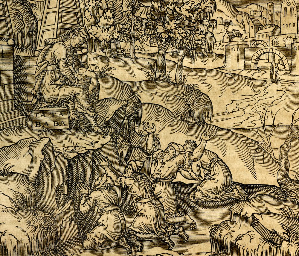 Faithful Worshiping Goddess Tata Baba in Muscovy Region, Engraving from ...