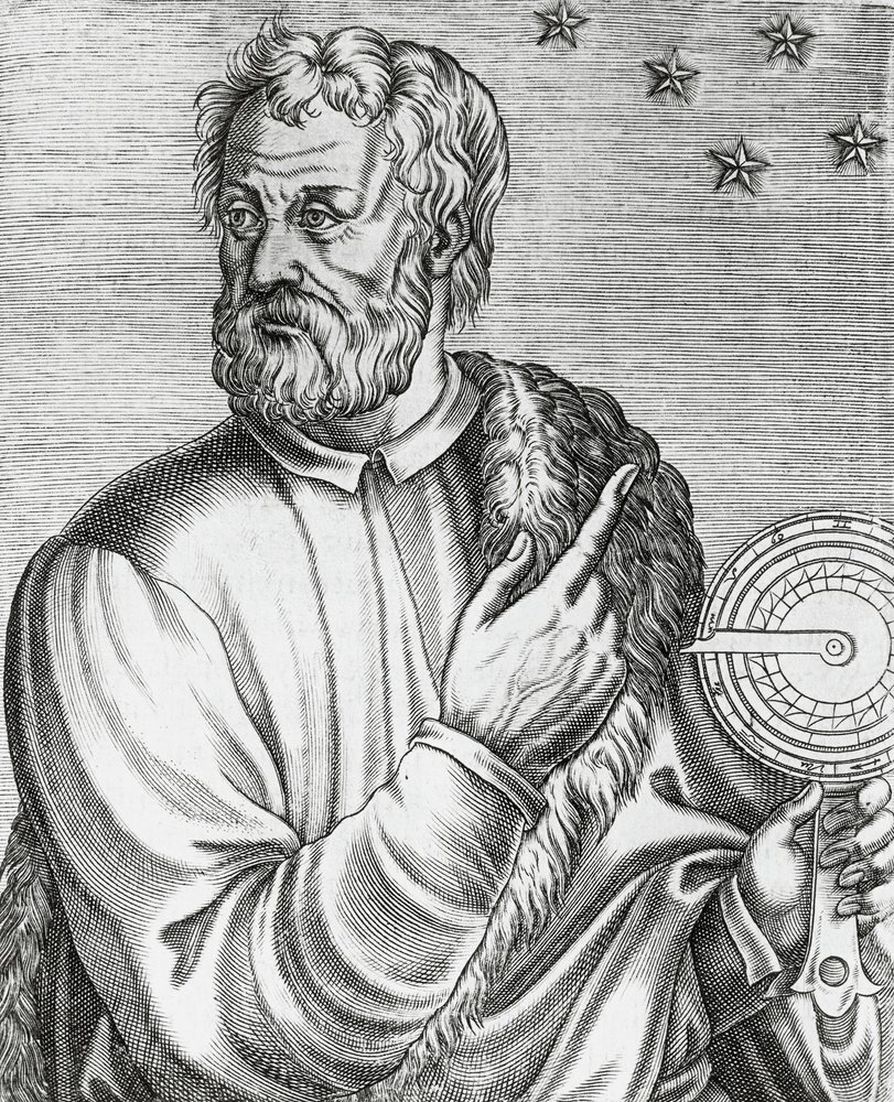 Portrait of Christopher Columbus, Italian navigator, engraving from Les ...