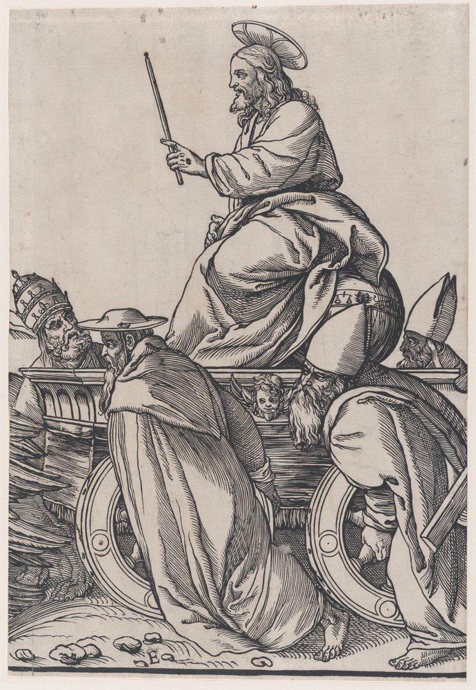 Christ riding on a triumphal cart, from The Triumph of Christ