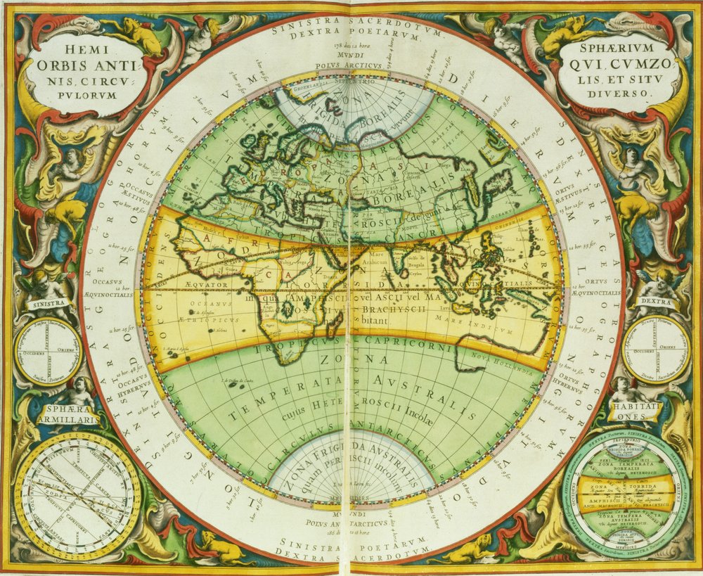 Ancient Hemispheres of the World, plate 94 from 'The Celestial Atlas ...