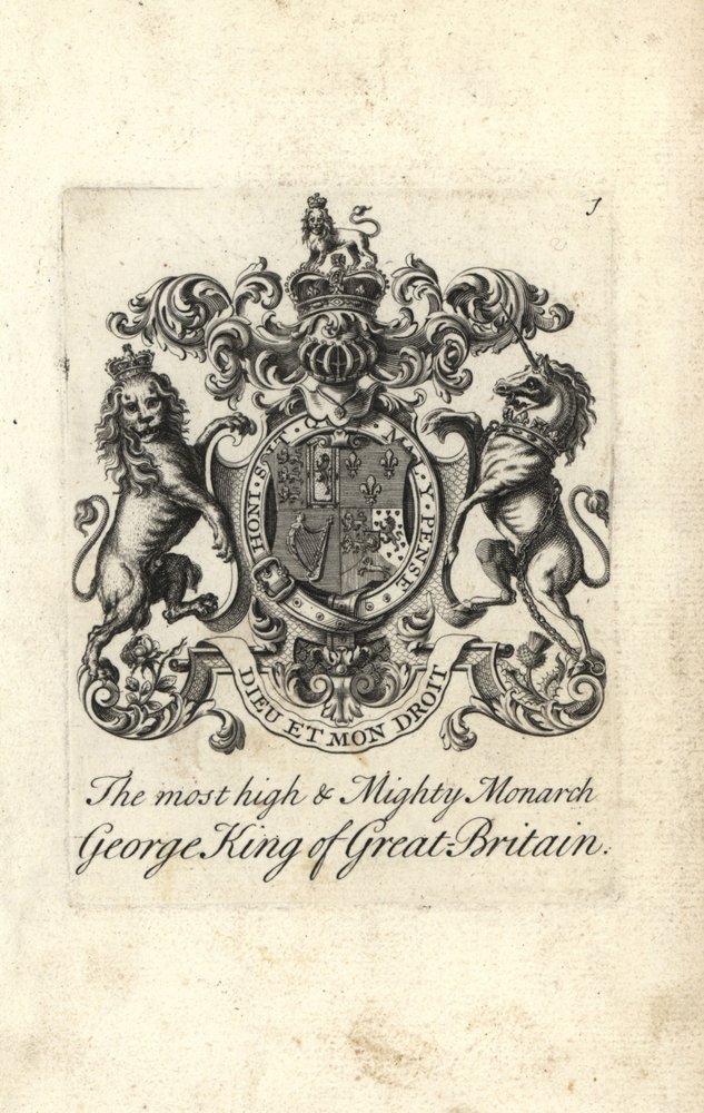 Coat of Arms and Crest of King George I of Great Britain