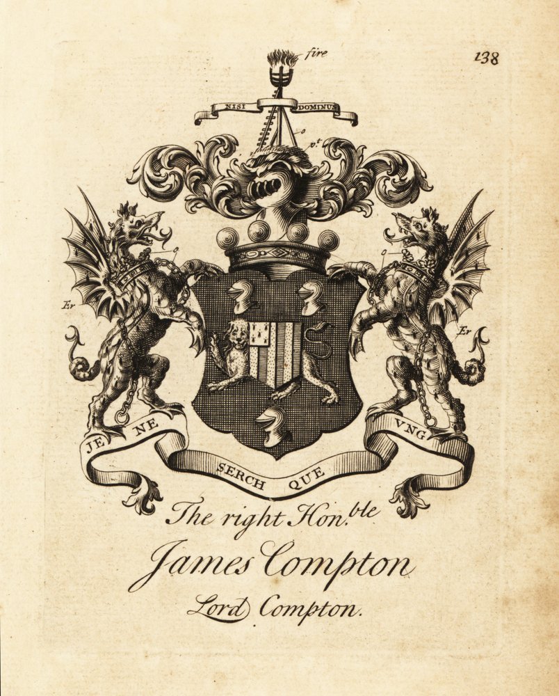 Coat of arms of the Right Honourable James Compton, Lord Compton, 5th ...