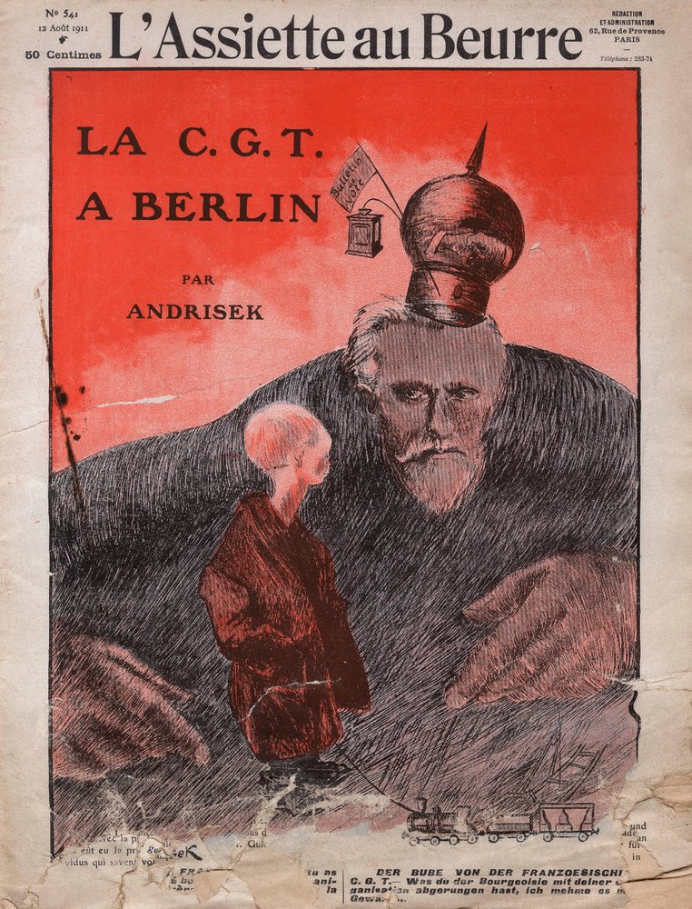 CGT, the French Trade Union, Cover of French Satirical Magazine 'L ...