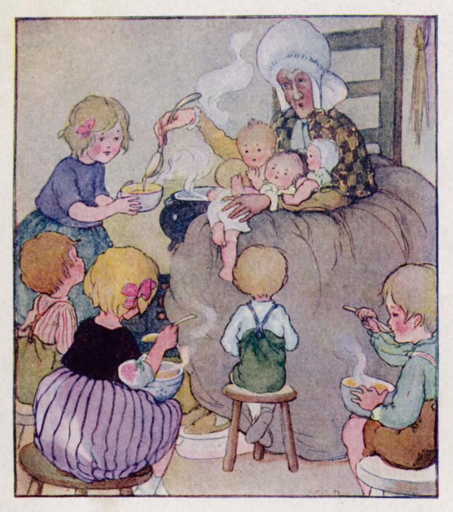 Nursery rhyme: There Was An Old Woman Who Lived In A Shoe