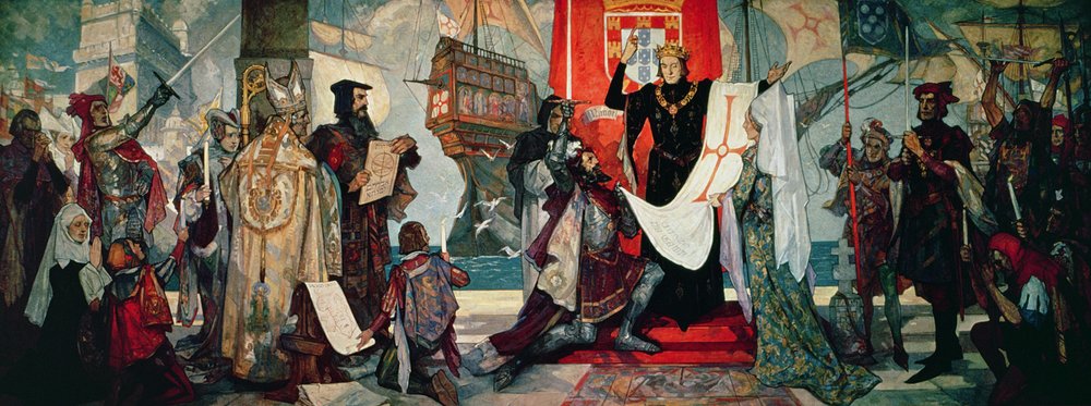 Departure for the Cape, King Manuel I of Portugal Blessing Vasco da ...