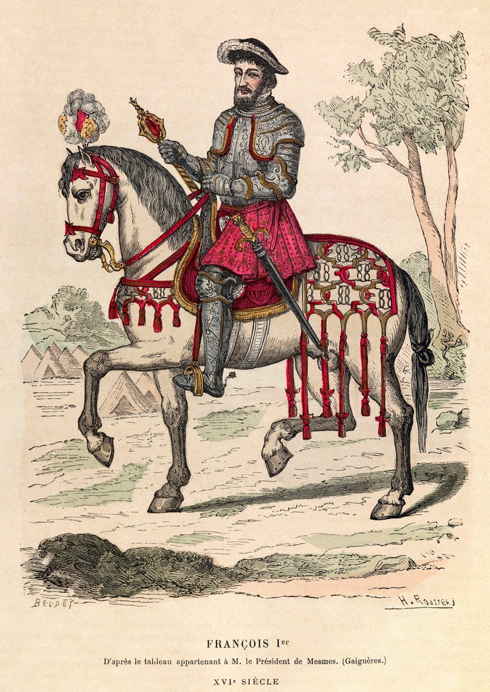 Equestrian portrait of Francis I, King of France (1494 - 1547)