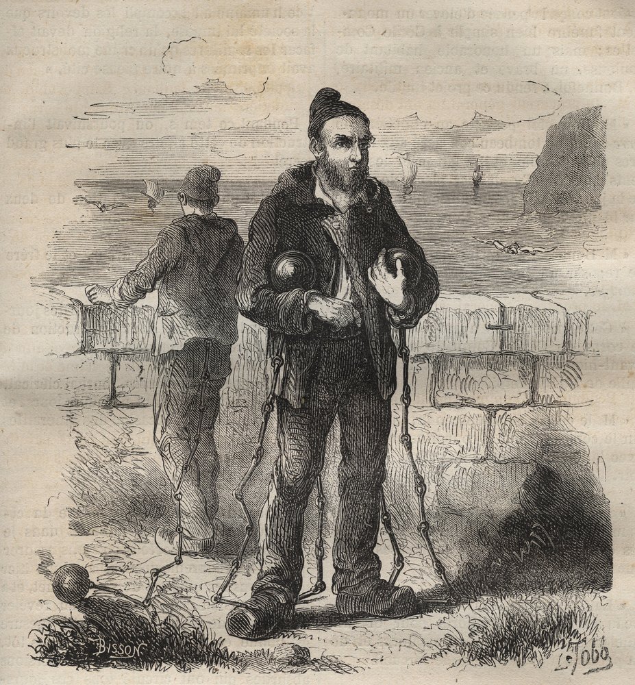Military condemned to the bagne of Toulon in the 19th century ...