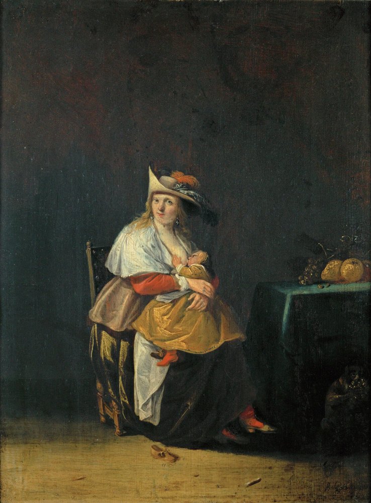 The Five Senses: Taste, a Woman Nursing Her Child